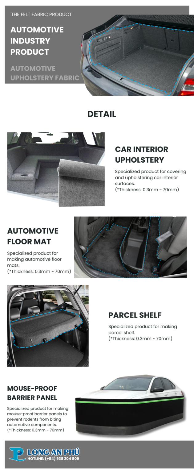Product/Felt Fabric/Automotive Industry - Long An Phú
